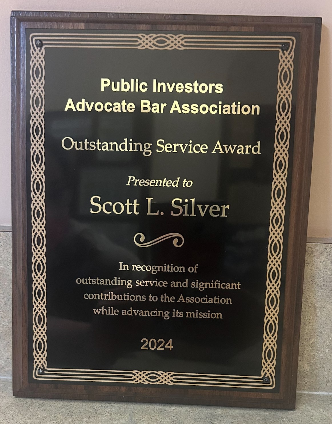 Scott Silver Awarded PIABA’s Outstanding Service Award — Securities ...